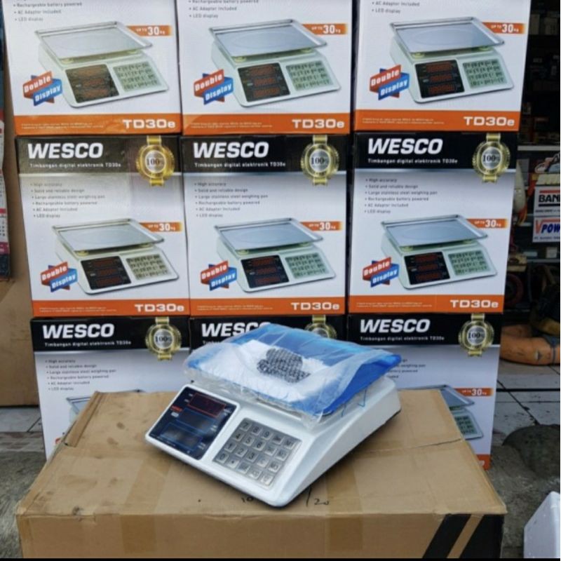 Jual Timbangan Digital Scale Wesco TD30E 30kg | Shopee Indonesia
