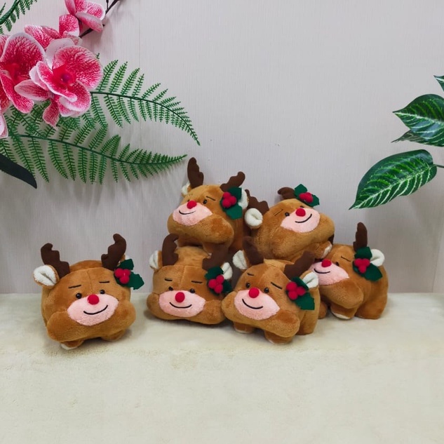 Jual Boneka Natal Rusa Bulat Size 15cm/4" | Shopee Indonesia