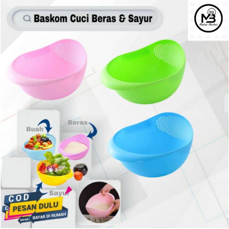 Jual Baskom Cuci Beras Sayur Dan Buah Serbaguna | Shopee Indonesia