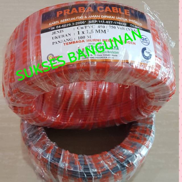 Jual Kabel listrik praba 1.5x100m | Shopee Indonesia