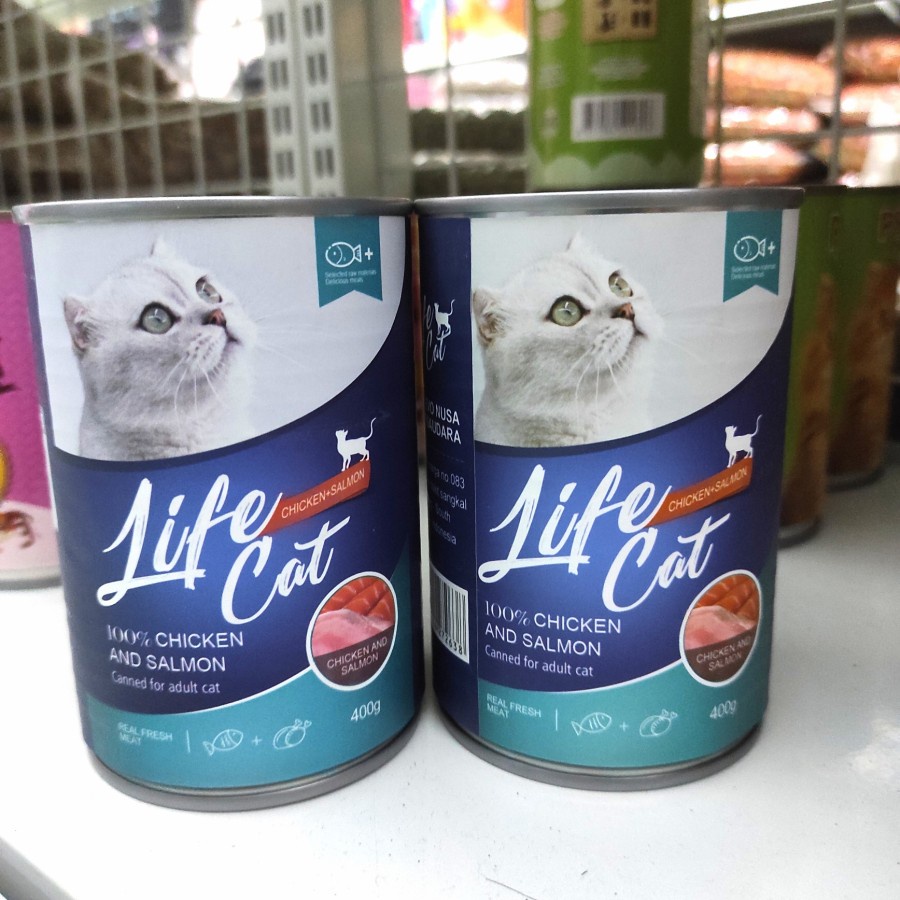 Jual Life Cat Kaleng Chicken Salmon Adult 400gram - Makanan Basah ...