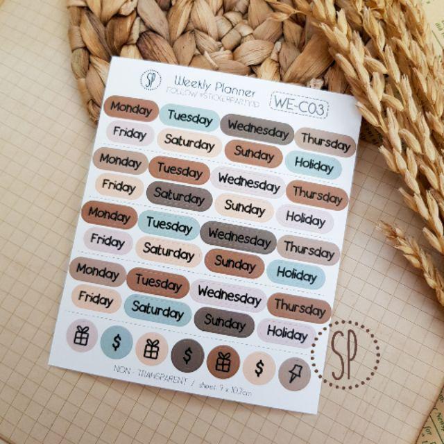 Jual [Sticker Party] Stiker Huruf Abjad Angka Estetik Coklat Letter ...