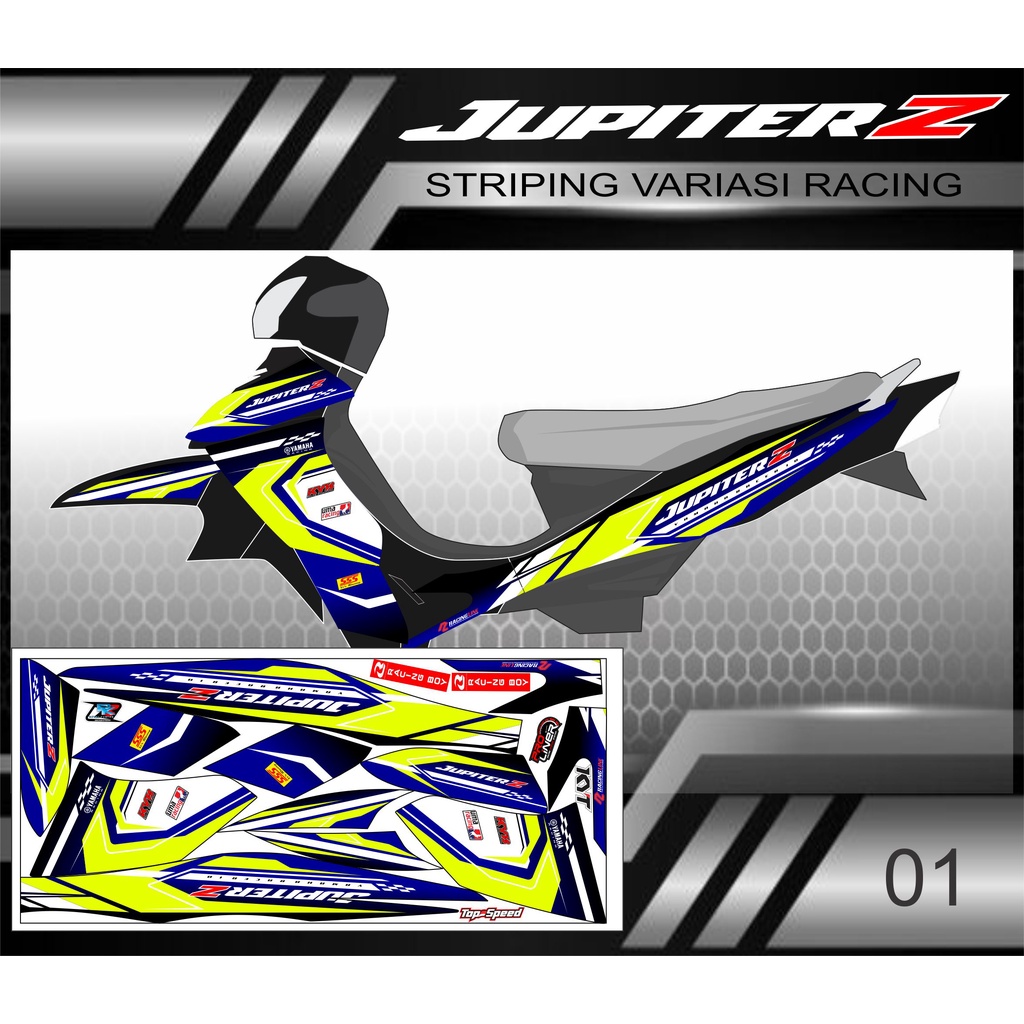 Jual striping jupiter z variasi racing #STRIPING RACING #STRIPING MODIS ...