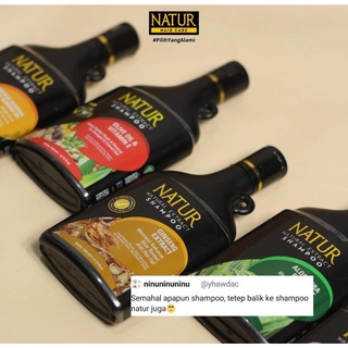 Jual NATUR Hair Natural Extract Shampoo Ginseng | Aloe Vera | Tea Tree Oil | Olive Oil & Vitamin ...