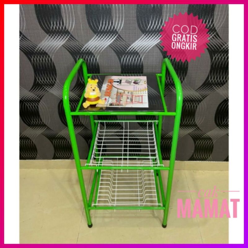Jual Rak magic com tebal/rak susun 3/rak dapur/rak piring /rak galon ...