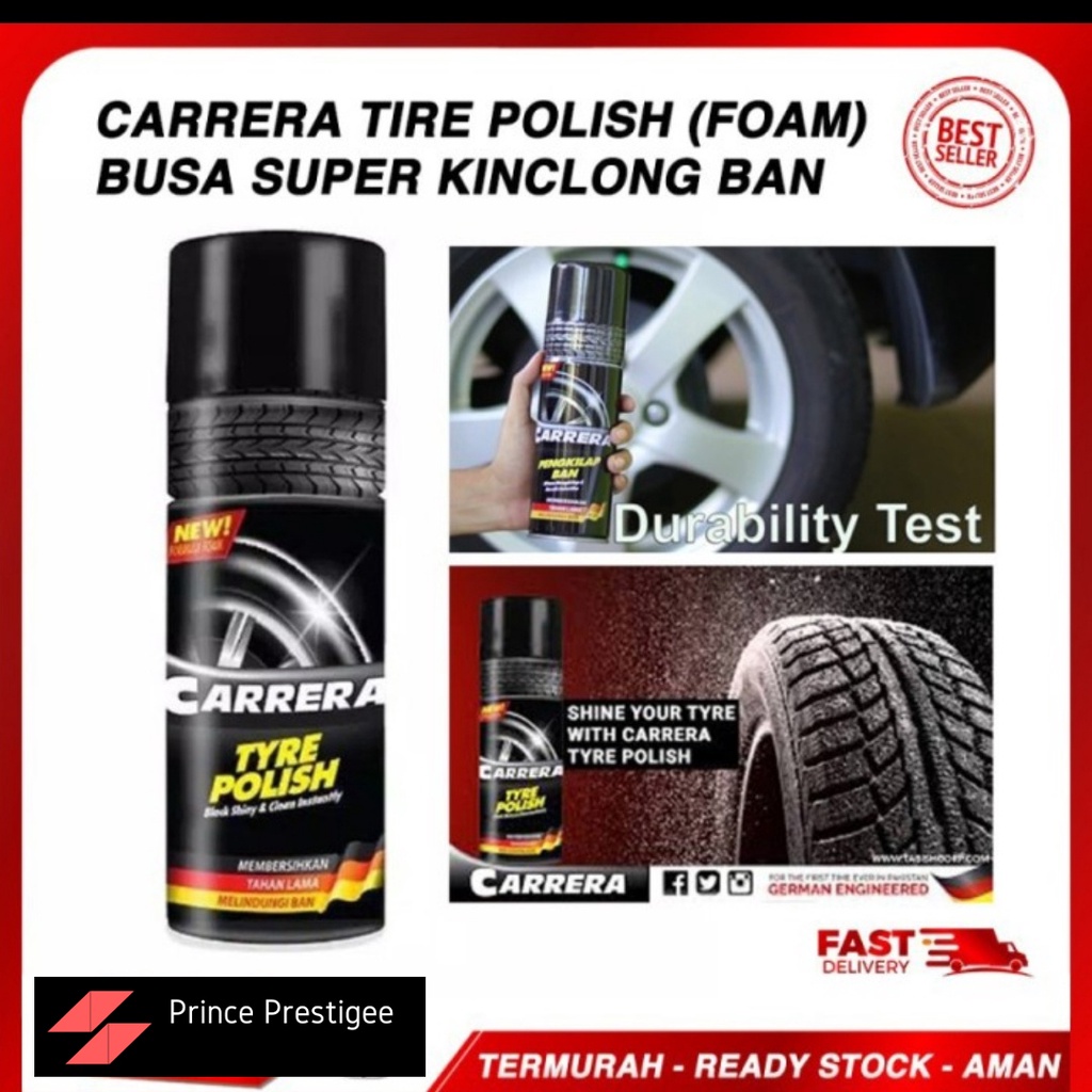Jual Semir Ban Pengkilap Ban Motor Mobil Carrera FOAM Black Magic Tire ...