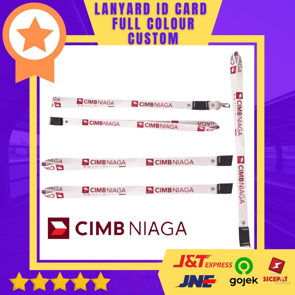 Jual Pancawarna - Cetak Lanyard BANK CIMBNIAGA | custom logo | print ...
