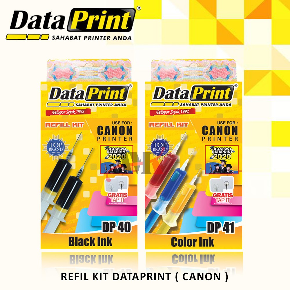 Jual Tinta Suntik / Refill Kit Dataprint Printer CANON Black DP40 Color DP41 / Tinta Refil ...
