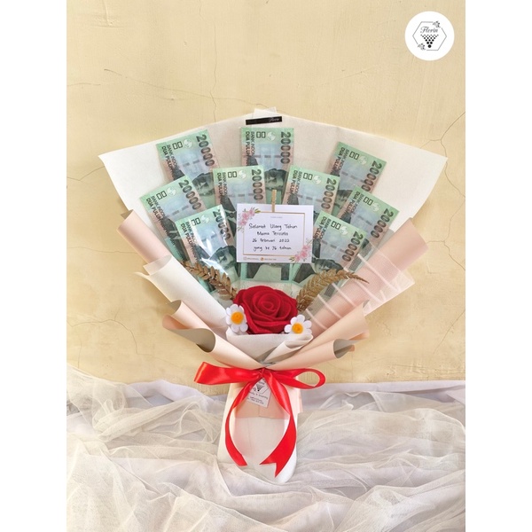 Jual Bouquet uang asli 20 ribu ,buket uang, money bouquet, kado wisuda ...