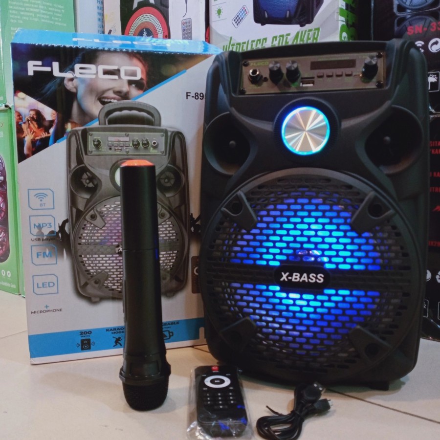 Jual Cod Speaker Bluetooth Wireless Fleco 85 Inch F 8955c F 8511 F