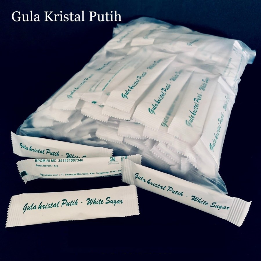 Jual Gula Pasir Putih Kemasan Sachet stick Higienis (125pcs ) | Shopee ...