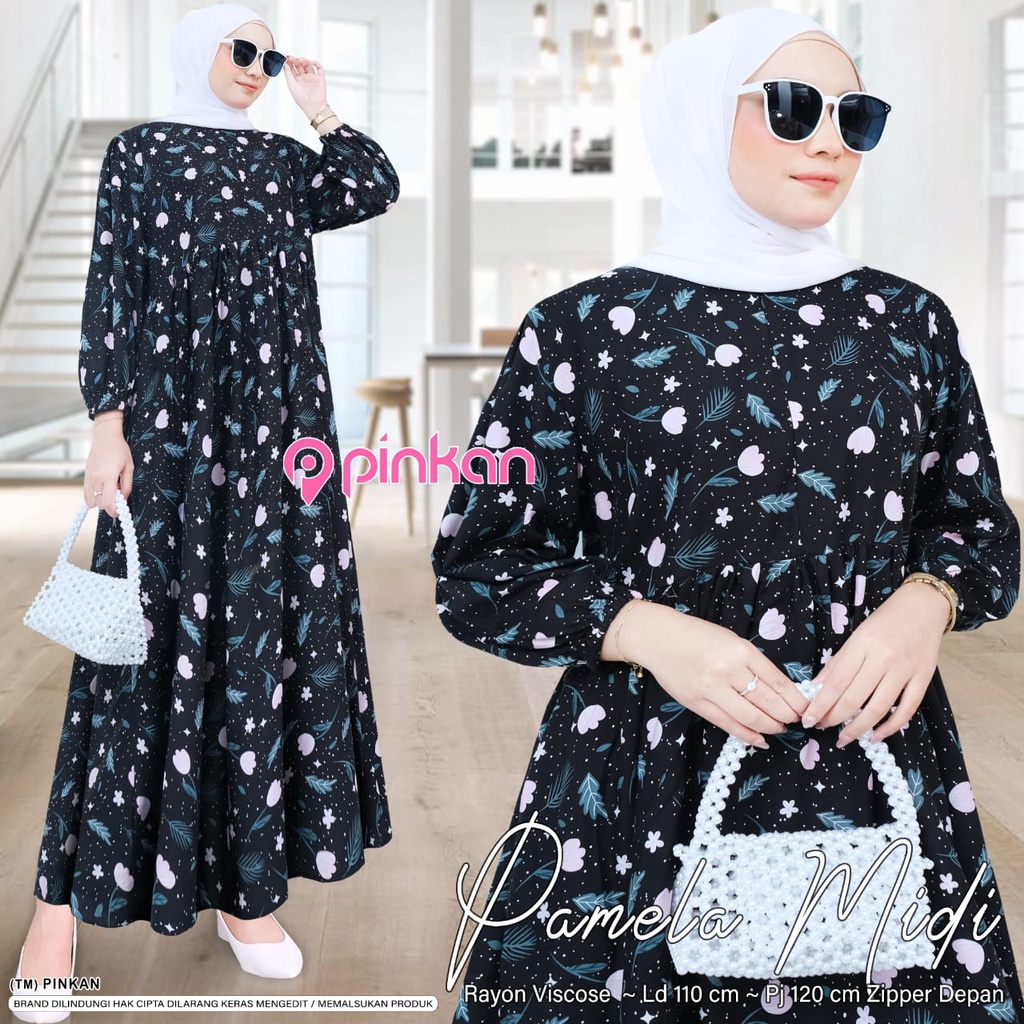 Jual PAMELA MIDI // DIVA MIDI DRESS BY PINKAN | Shopee Indonesia