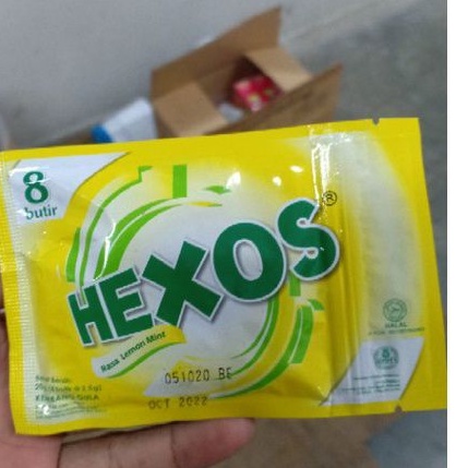 Jual Hexos lemon mint isi 8 (Per 10 Sachet) | Shopee Indonesia