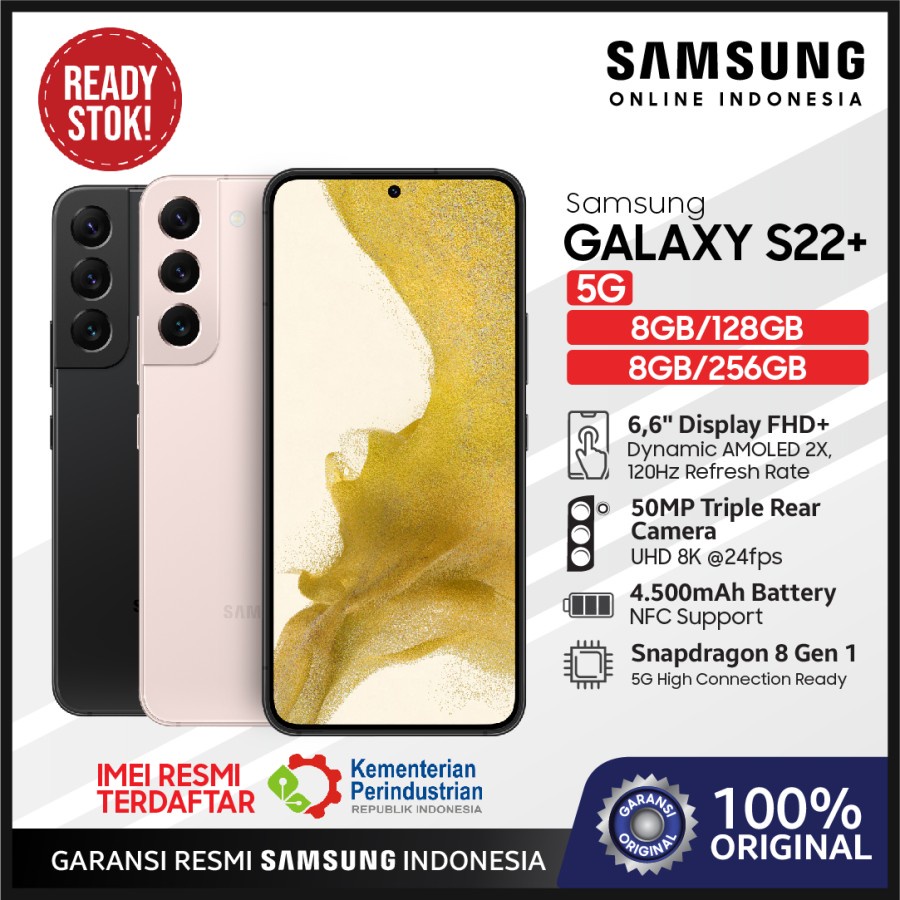 Jual Samsung Galaxy S22 Plus 8GB 128GB 256GB 5G Garansi Resmi Indonesia ...