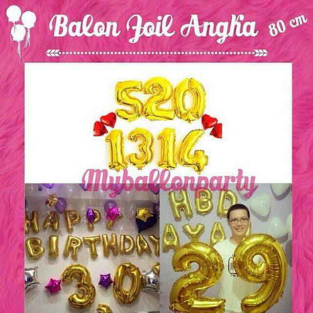 Jual Balon Foil Angka Jumbo | Shopee Indonesia