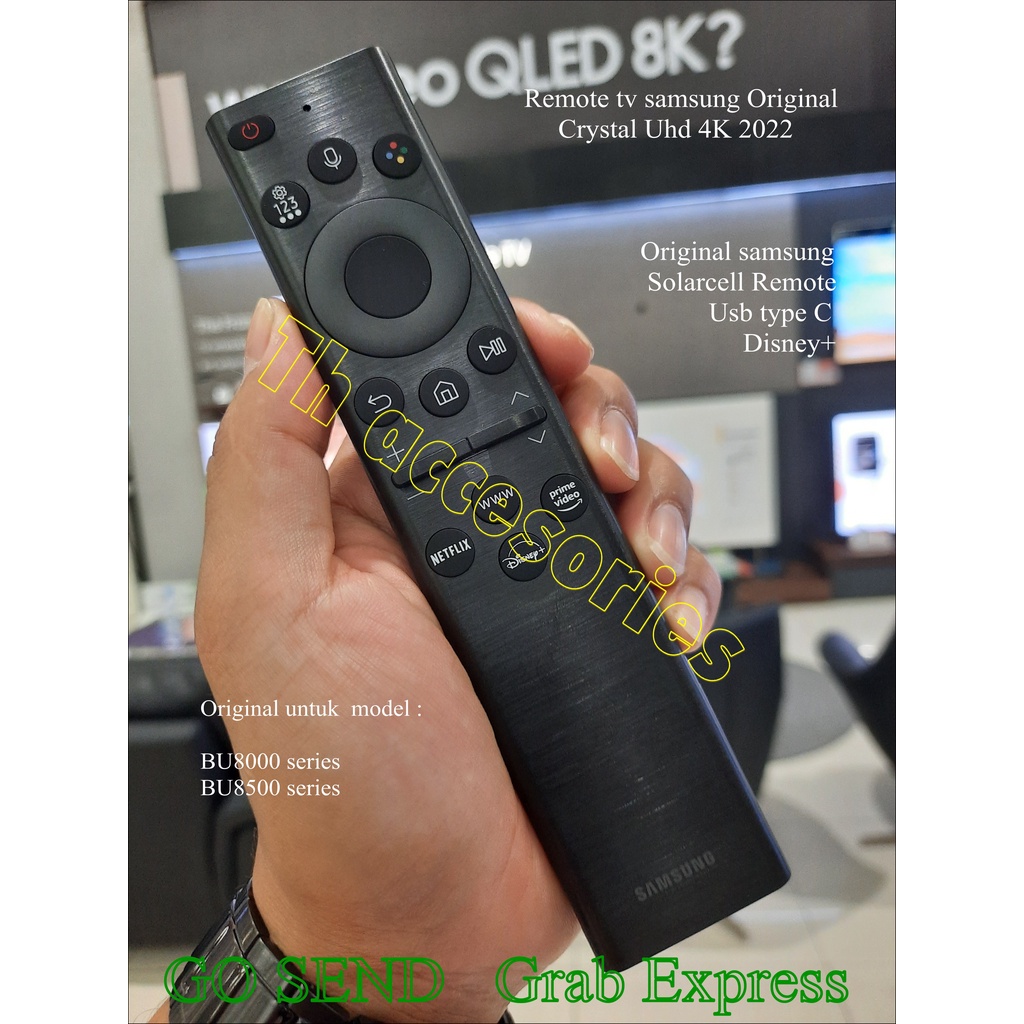 Jual Remote tv samsung Crystal uhd 4k solar cell original BU8000 dan BU8500 | Shopee Indonesia