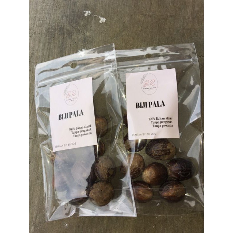 Jual BIJI PALA ASLI 50gr KUALITAS PREMIUM BUMBU DAPUR BU ROS REMPAH ...