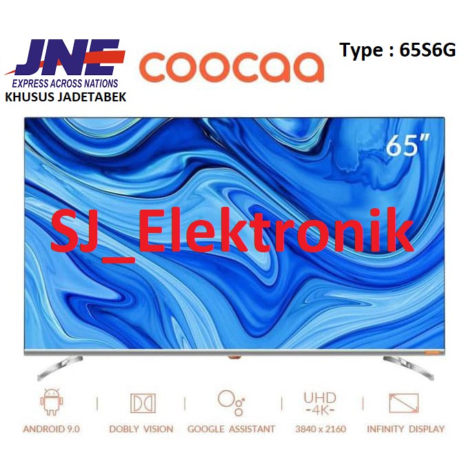 Jual LED TV CooCaa 65 Inch 65S6G / 65S6 UHD 4K AndroidTV 9.0 HDMI USB ...