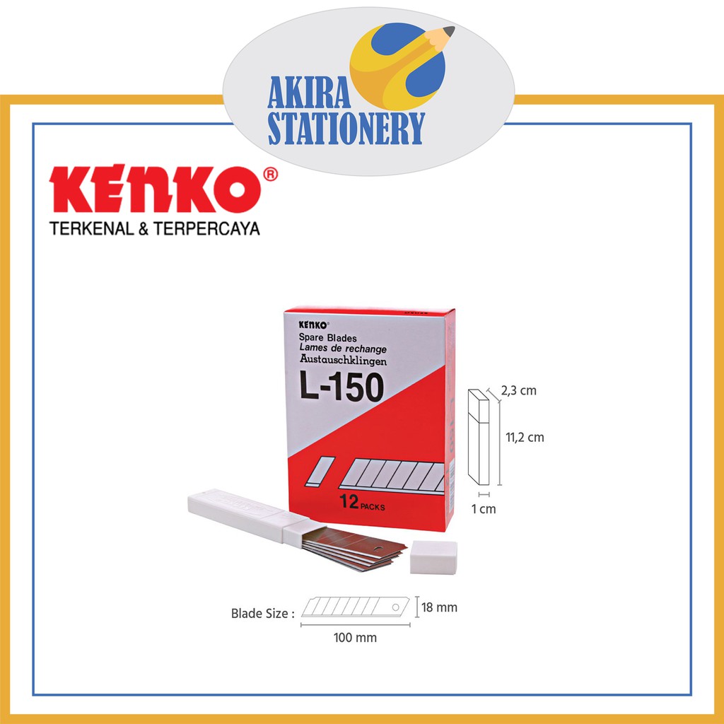 Jual Isi Cutter KENKO Besar L 150 / Refill Big Cutter L-150 ( Tube ...