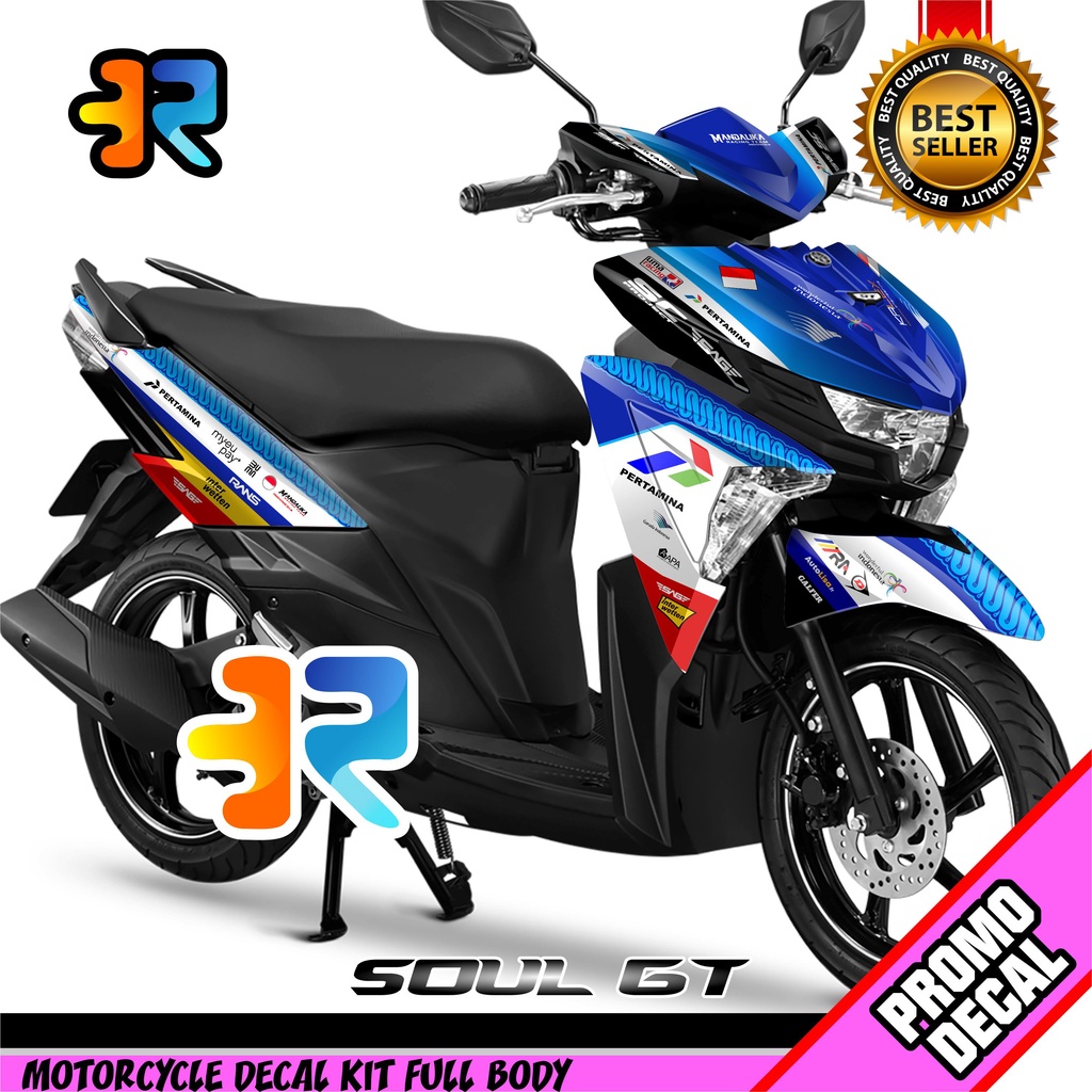 Jual Decal Motor Soul GT 125 Desain Mandalika Sticker Decal Full Body ...