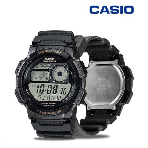 Jual CASIO ORIGINAL AE1000W AE-1000W AE-1000W-1AVDF ILLUMINATOR DIGITAL WATCH JAM TANGAN PRIA ...