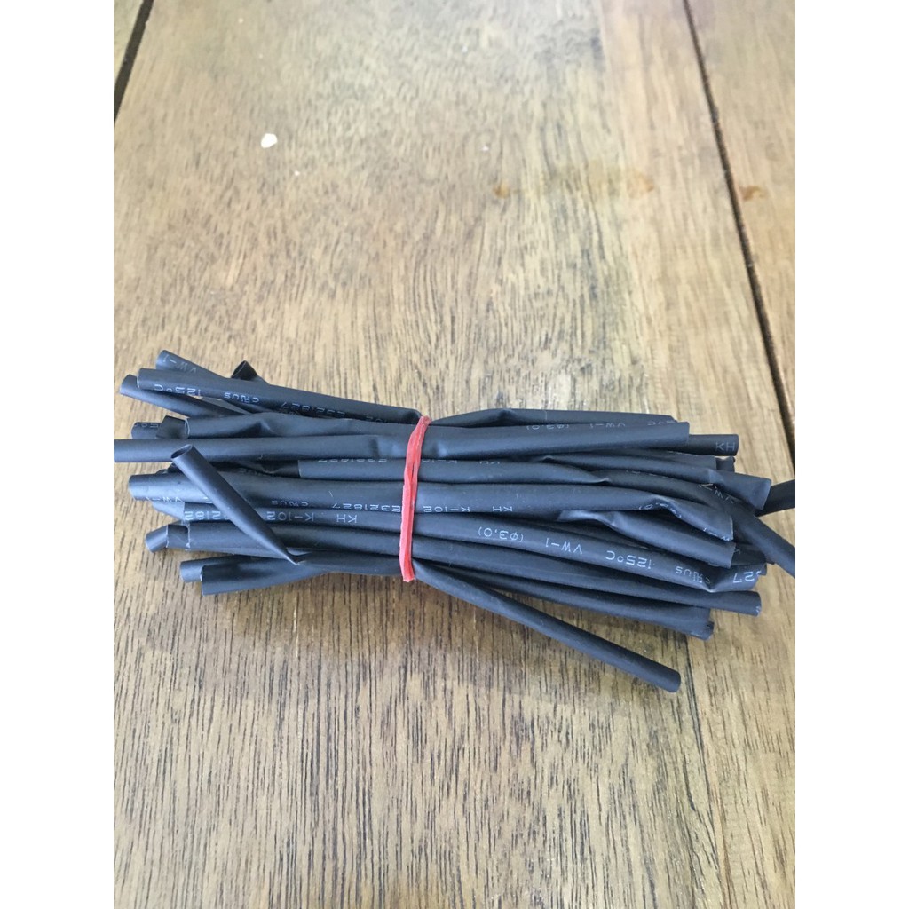 Jual Heatshrink 3mm 10cm isolator isolasi bakar bungkus kabel black ...