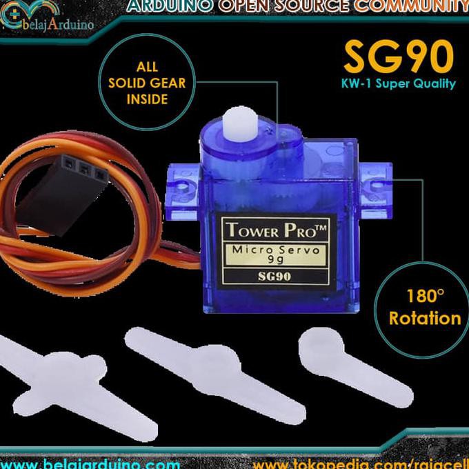 Jual Tower Pro Micro Servo SG90 SG 90 for Arduino - IC CHINA | Shopee ...
