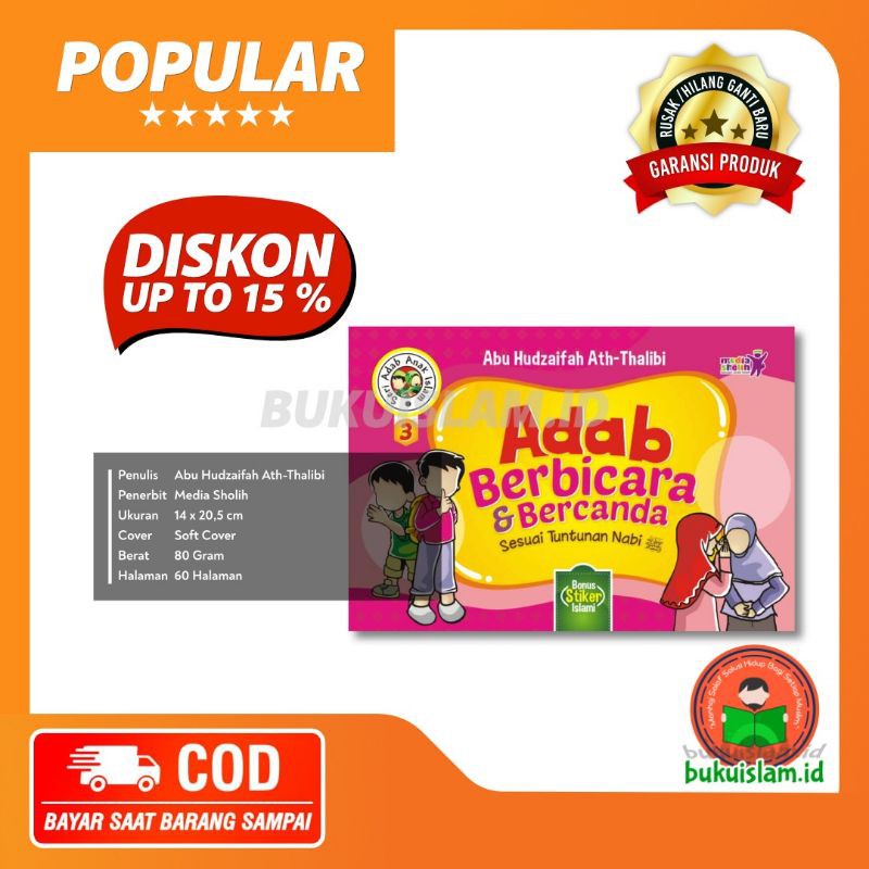 Jual Adab Berbicara dan Bercanda Sesuai Tuntunan Nabi | Shopee Indonesia
