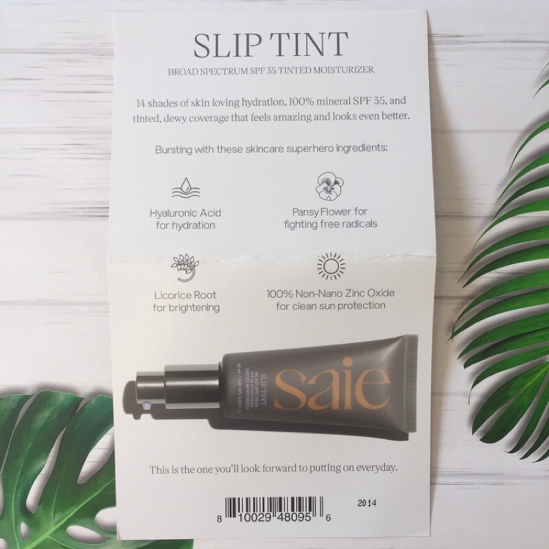 Jual Saie Slip Tint Broad Spectrum SPF 35 Sunscreen Tinted Moisturizer ...