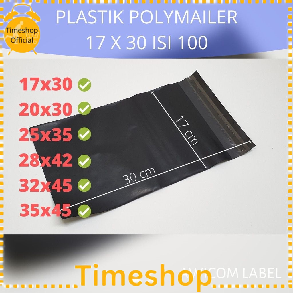 Jual TS 17x30 POLYMAILER Plastik Packing ukuran 17 x 30 cm isi 100 ...