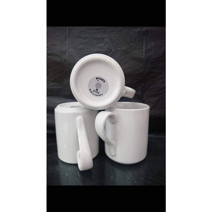 Jual MUG COATING PUTIH POLOS LOKAL BOGER SNI / MUG PRESS SIAP CETAK ...