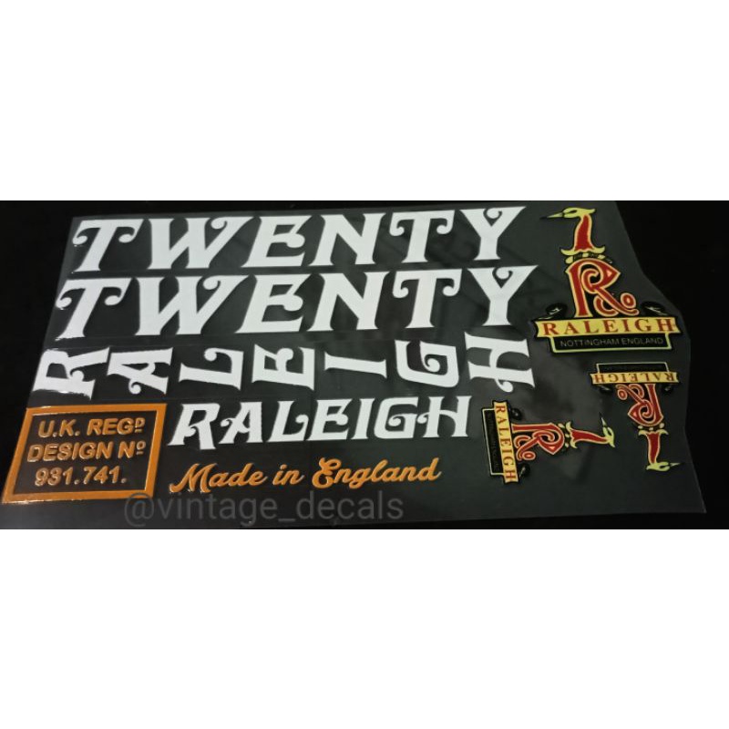 Jual sticker decals sepeda RALEIGH mini (r20) twenty safari | Shopee ...