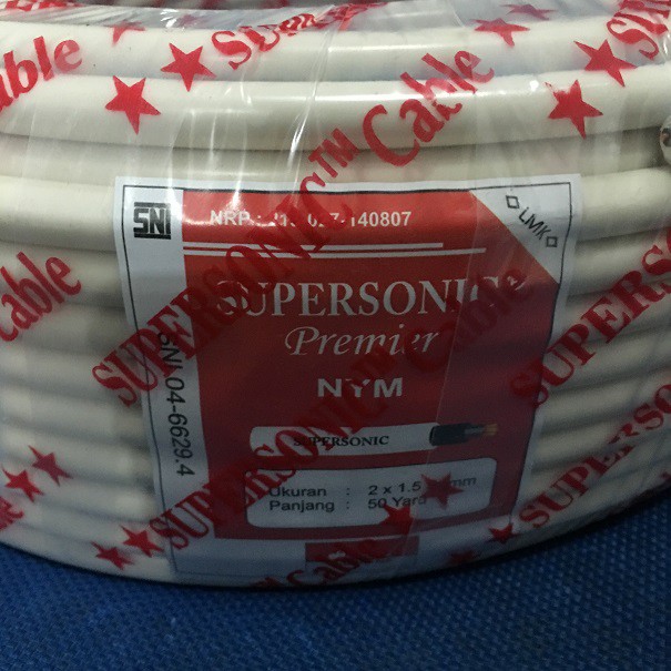 Jual Kabel Listrik 2x1.5 2x1,5 LMK Standar PLN Tembaga Supersonic SS ...