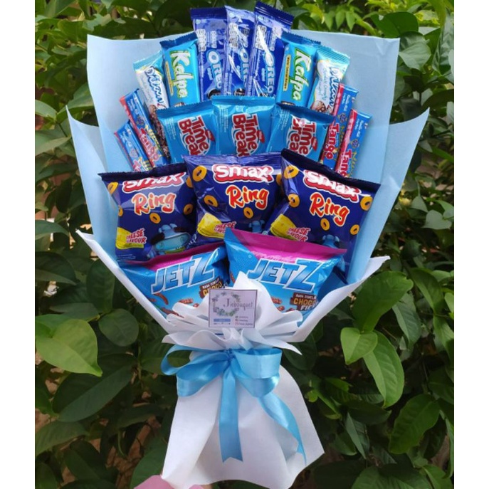 Jual (S) Buket BIG BIRU /paket/bingkisan Snack Ulang Tahun/Ultah ...