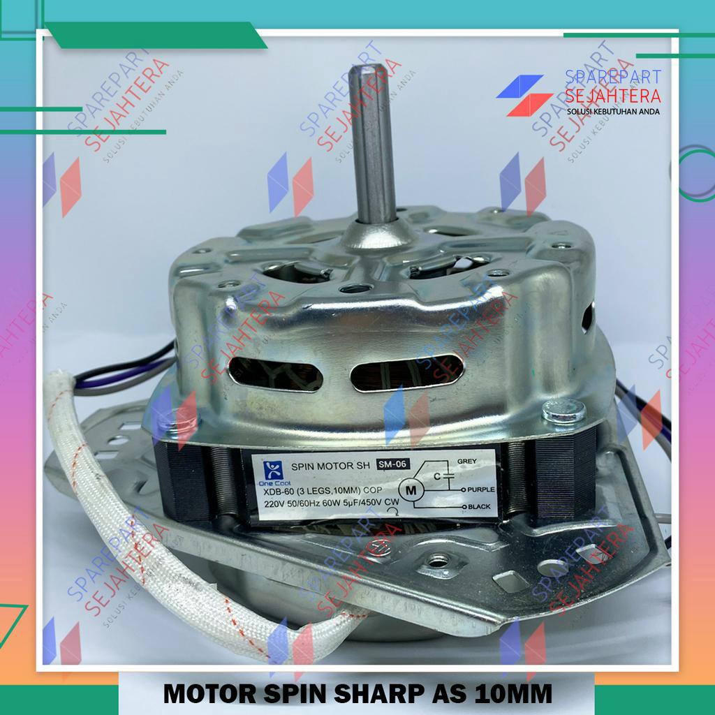 Jual MOTOR DINAMO SPIN PENGERING MESIN CUCI SHARP AS 10MM GULUNGAN TEMBAGA 2 TABUNG | Shopee ...