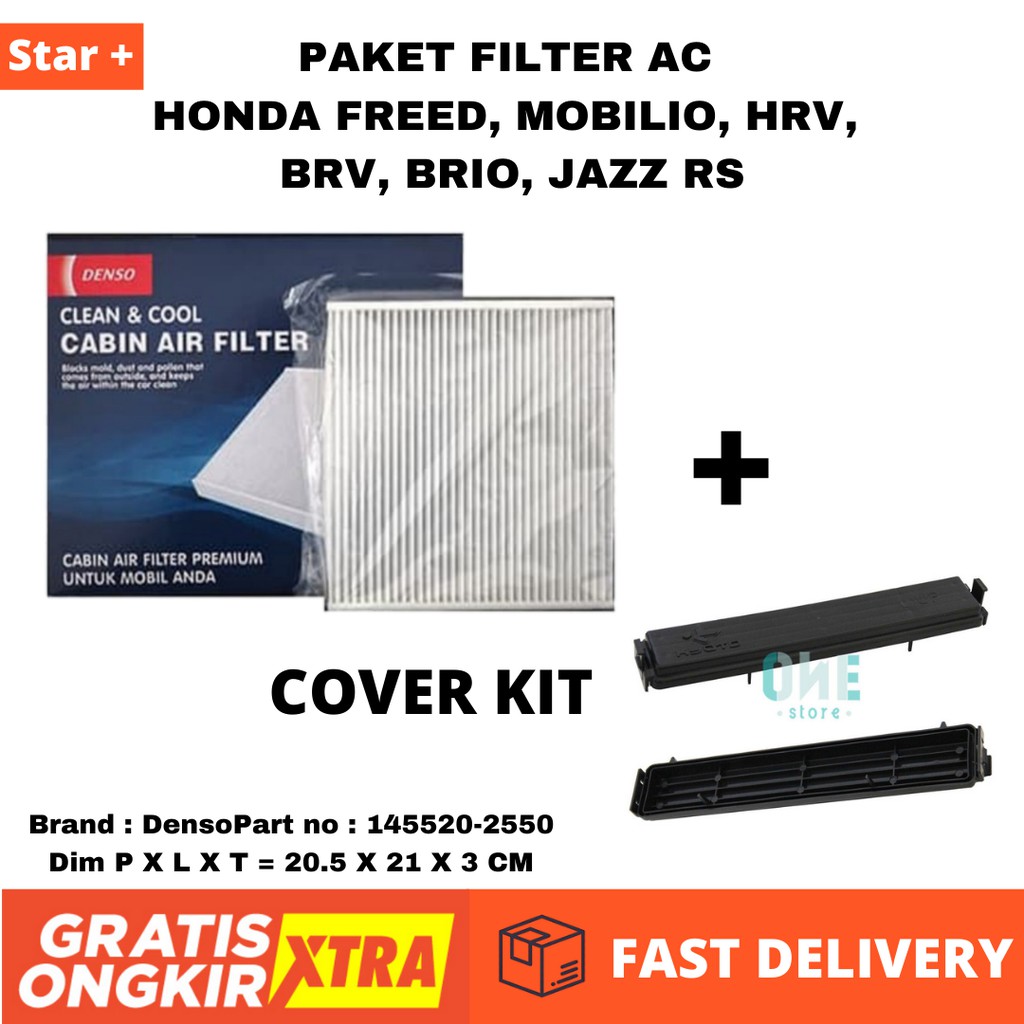 Jual Paket Filter AC Kabin Cabin Udara + Cover Kit Honda Brio, Mobilio ...