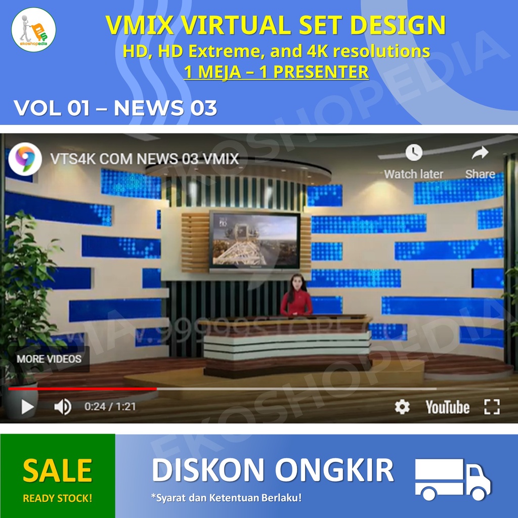 Jual VMIX VIRTUA SET DESIGN 4K - 1 MEJA 1 PRESENTER v1.1 | Shopee Indonesia