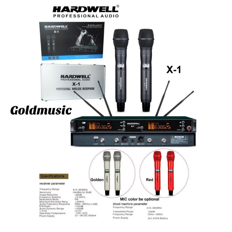Jual MIC WIRELESS HARDWELL X1 MIC HANDHELD ORIGINAL GARANSI X1 HARDWELL ...