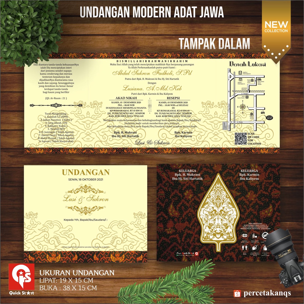 Jual Undangan Pernikahan Unik Tema Adat Jawa elegan | Shopee Indonesia