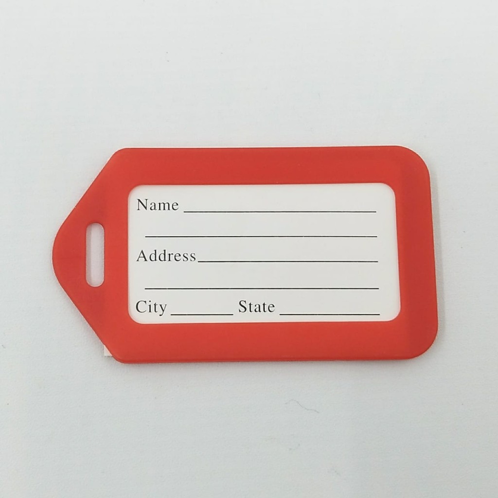 Jual Tag Gantungan Koper Nama ID Card Plastik NameTag Koper Penanda ...