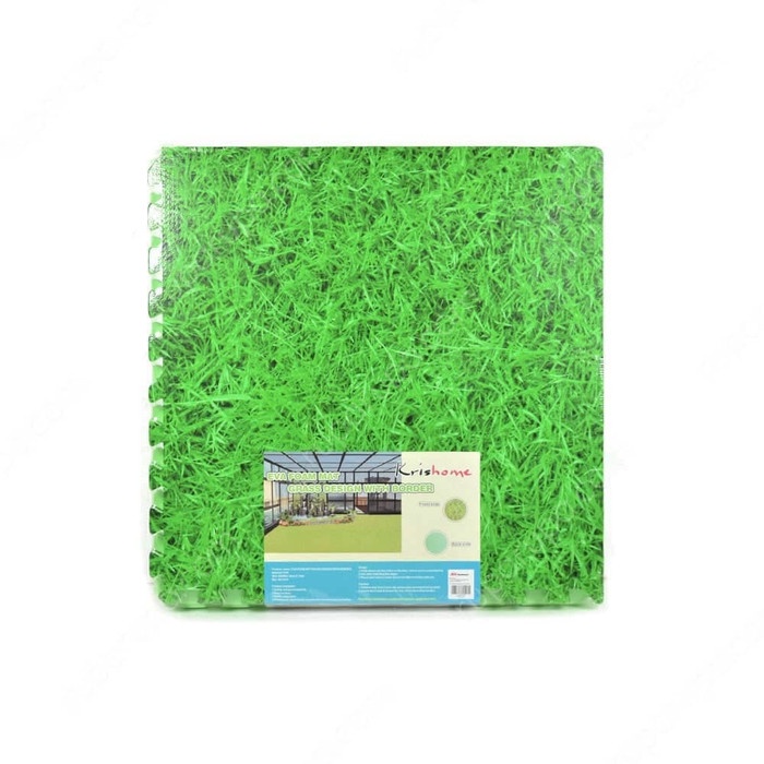Jual Karpet Puzzle 60x60x1.5 Cm Set 2 Pcs Eva Mat Motif Rumput - Hijau ...