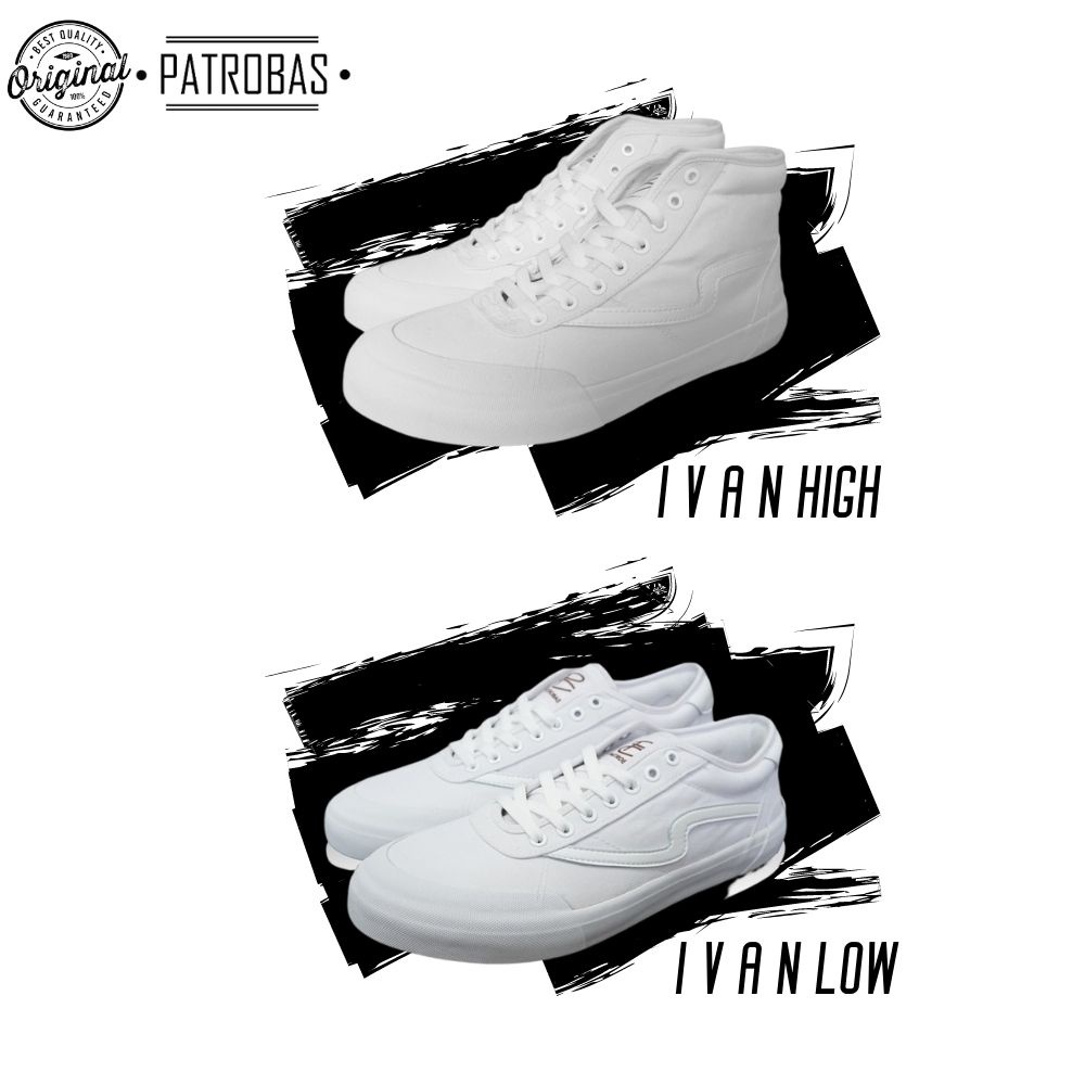 Jual Sepatu Patrobas Ivan All White Sneakers Putih Original | Shopee ...