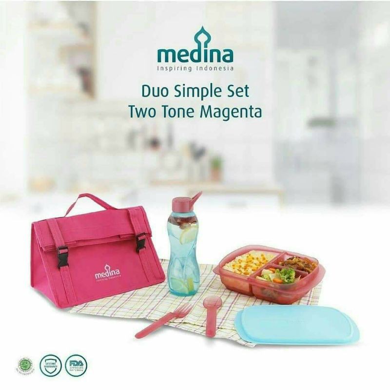 Jual Lunch Set Medina, Halal, dan Garansi Seumur Hidup | Kotak Makan ...