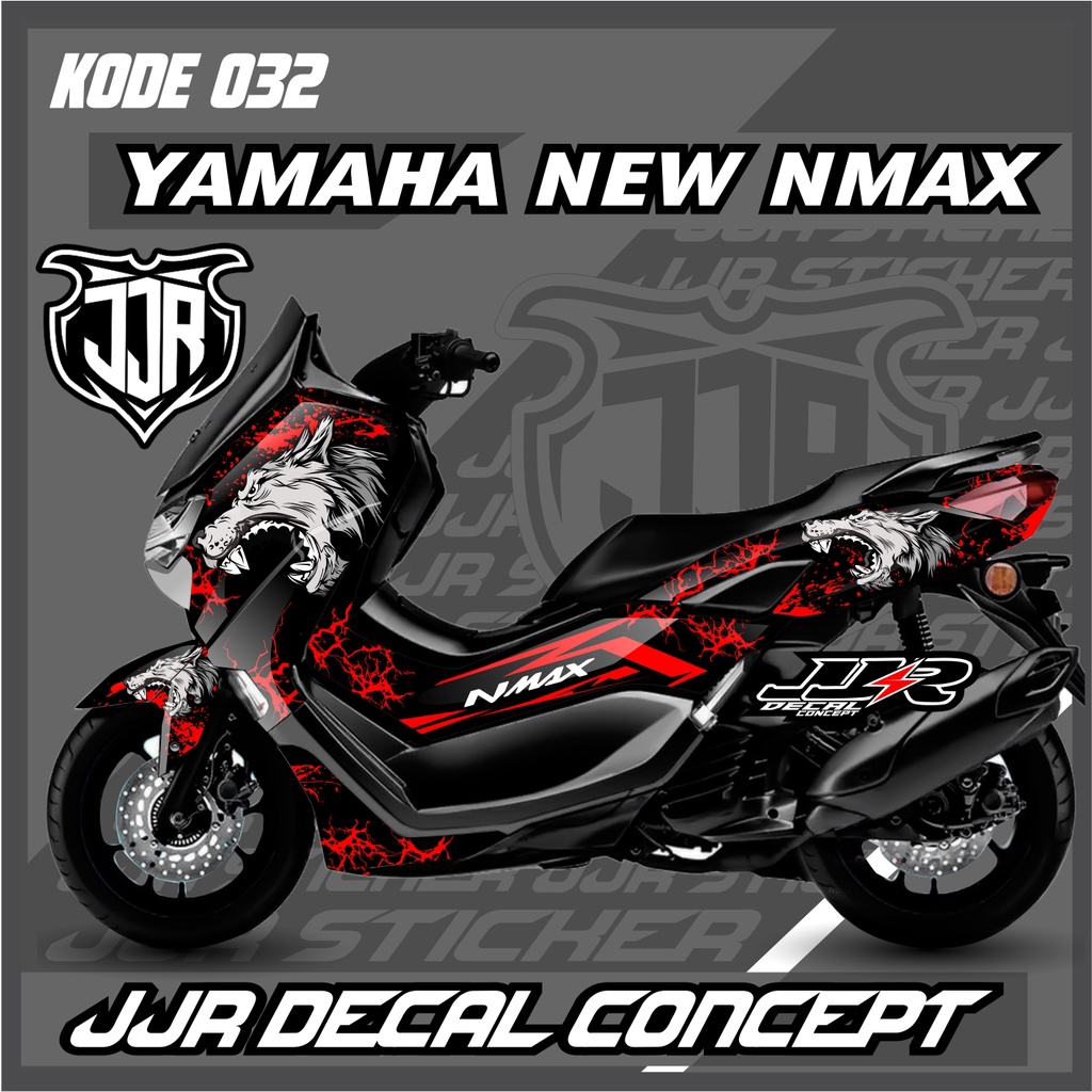 Jual STIKER DECAL YAMAHA NEW NMAX 2020-2023 FULL BODY MOTIF SERIGALA ...
