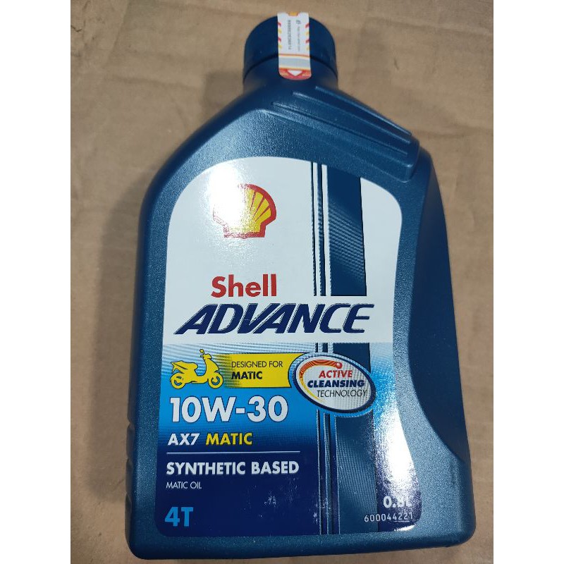 Jual oli shell matic advance ax7 10w 30 0.8 dan 1 liter mio vario beat ...