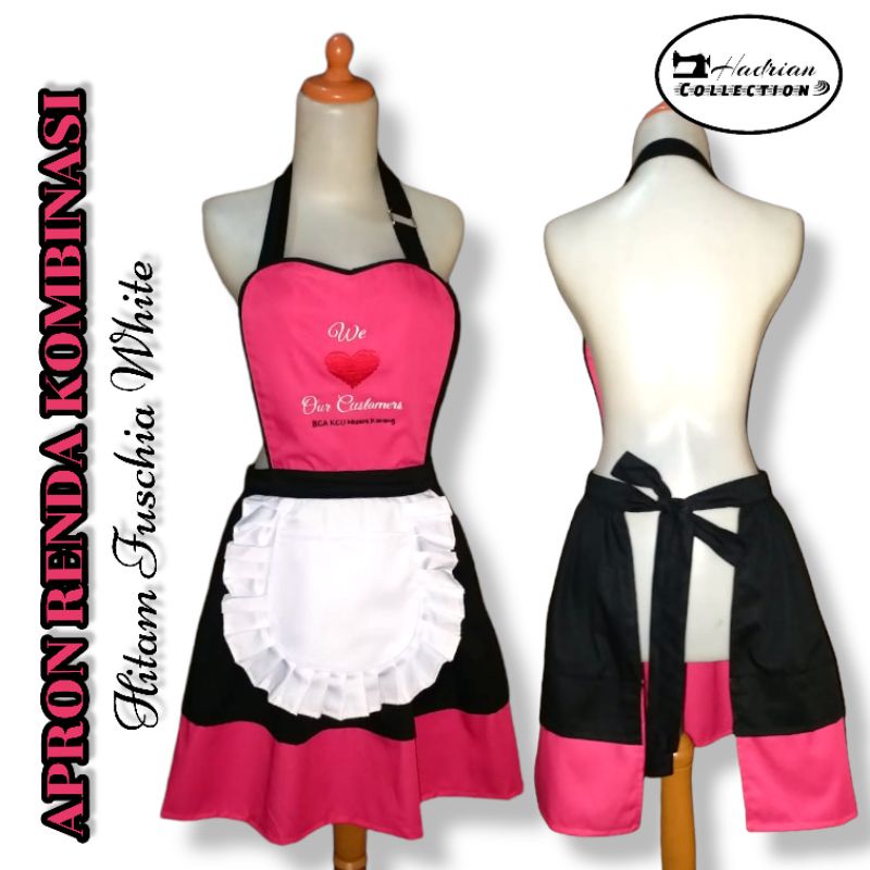 Jual Celemek/ Apron Renda Kombinasi Warna | Shopee Indonesia