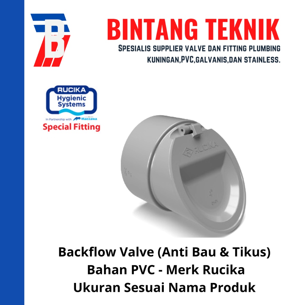 Jual Backflow Valve 4" inch PVC Rucika | Shopee Indonesia