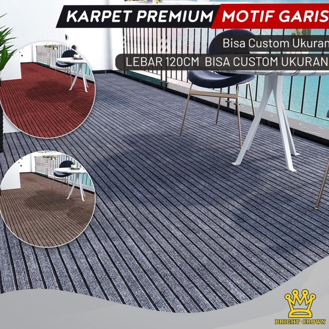 Jual Bright Crown Karpet Lantai PVC Karet Premium Motif Garis Uk ...