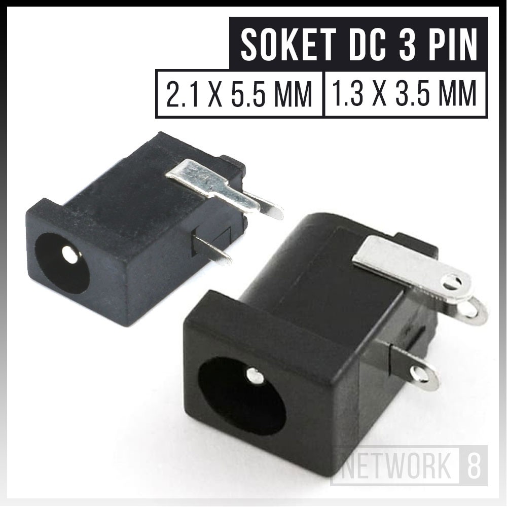 Jual SOKET DC IN 2.1X5.5MM 5.5 3.5 MM 5.5MM 3.5MM 1.3X5.5MM 3 PIN BESAR ...