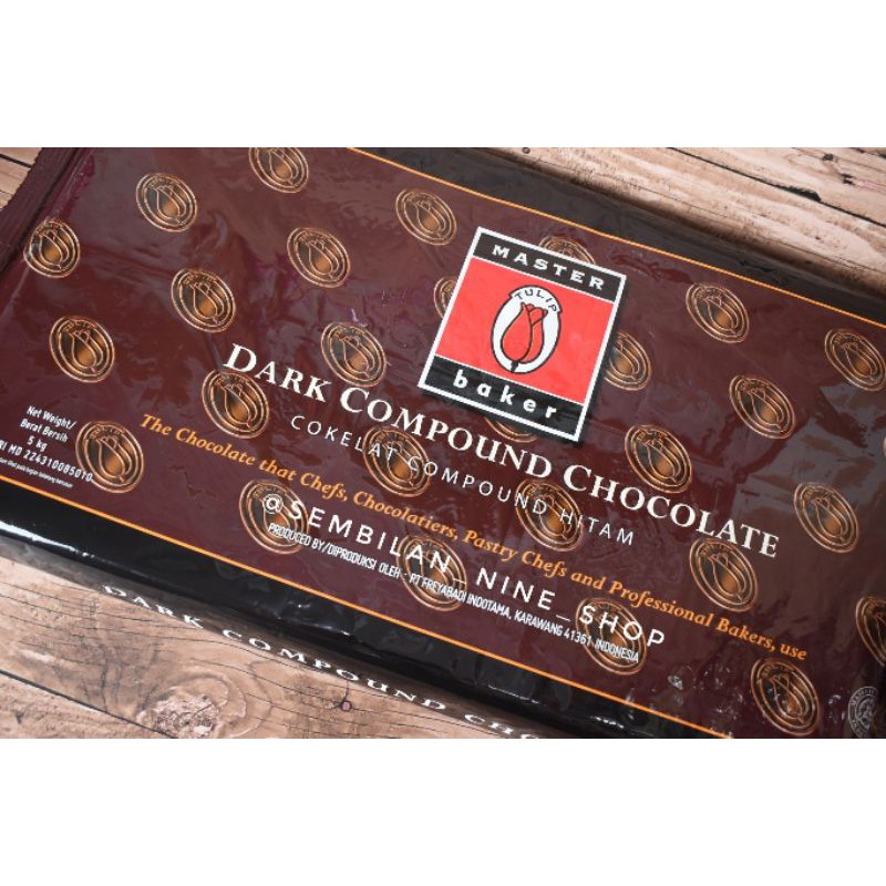 Jual Tulip MASTER BAKER DARK COMPOUND Chocolate 5 KG Cokelat Coklat ...